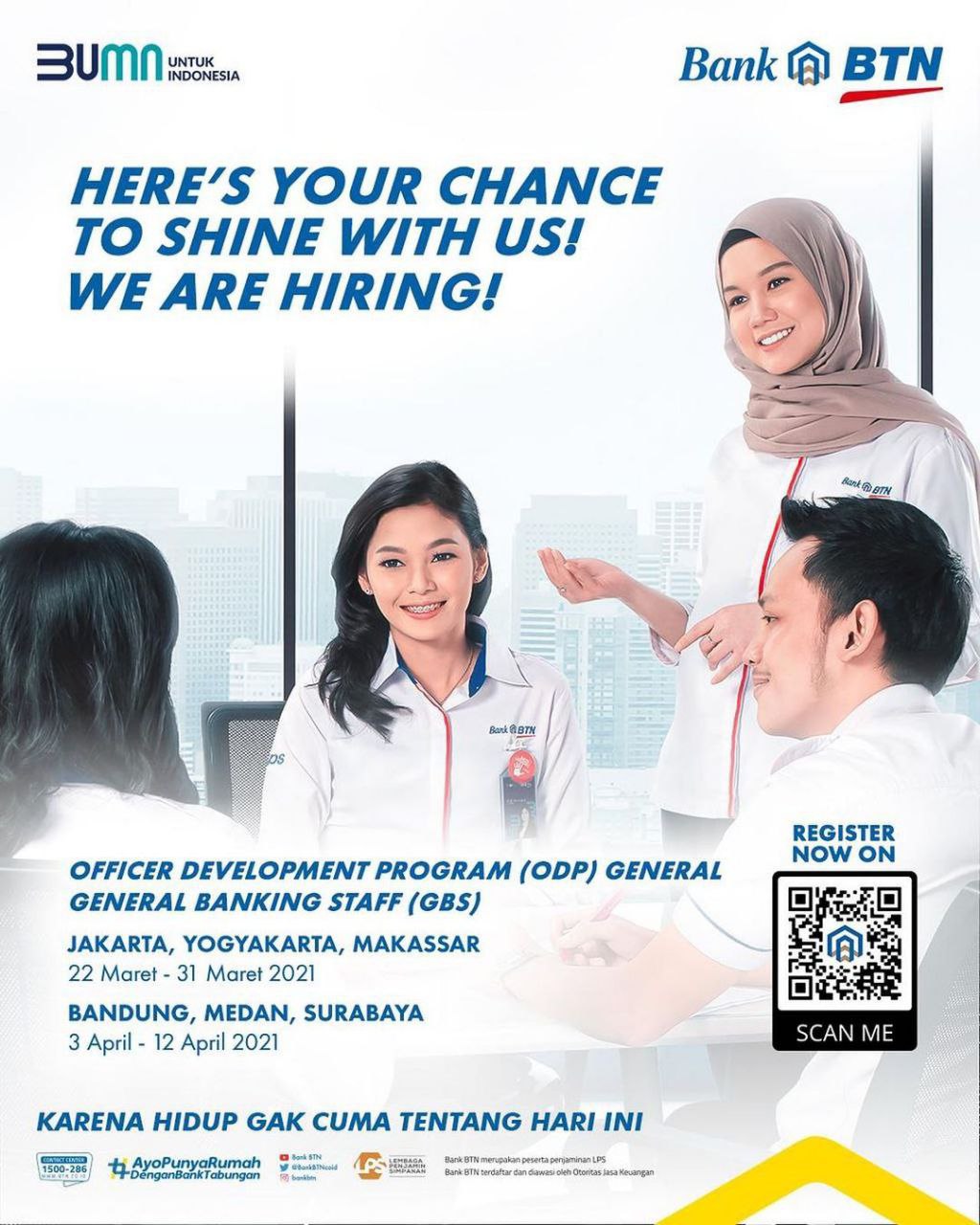 Lowongan Kerja PT Bank Tabungan Negara (Persero) Tbk. - Goletskerja.com