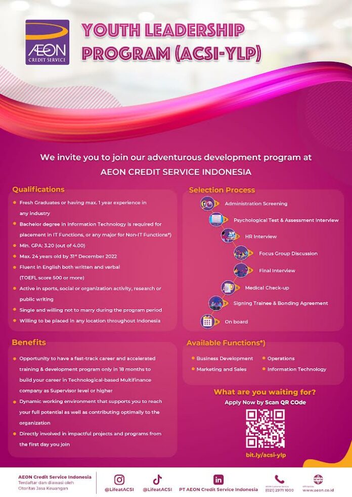 Recruitment PT AEON Credit Service Indonesia - Goletskerja.com