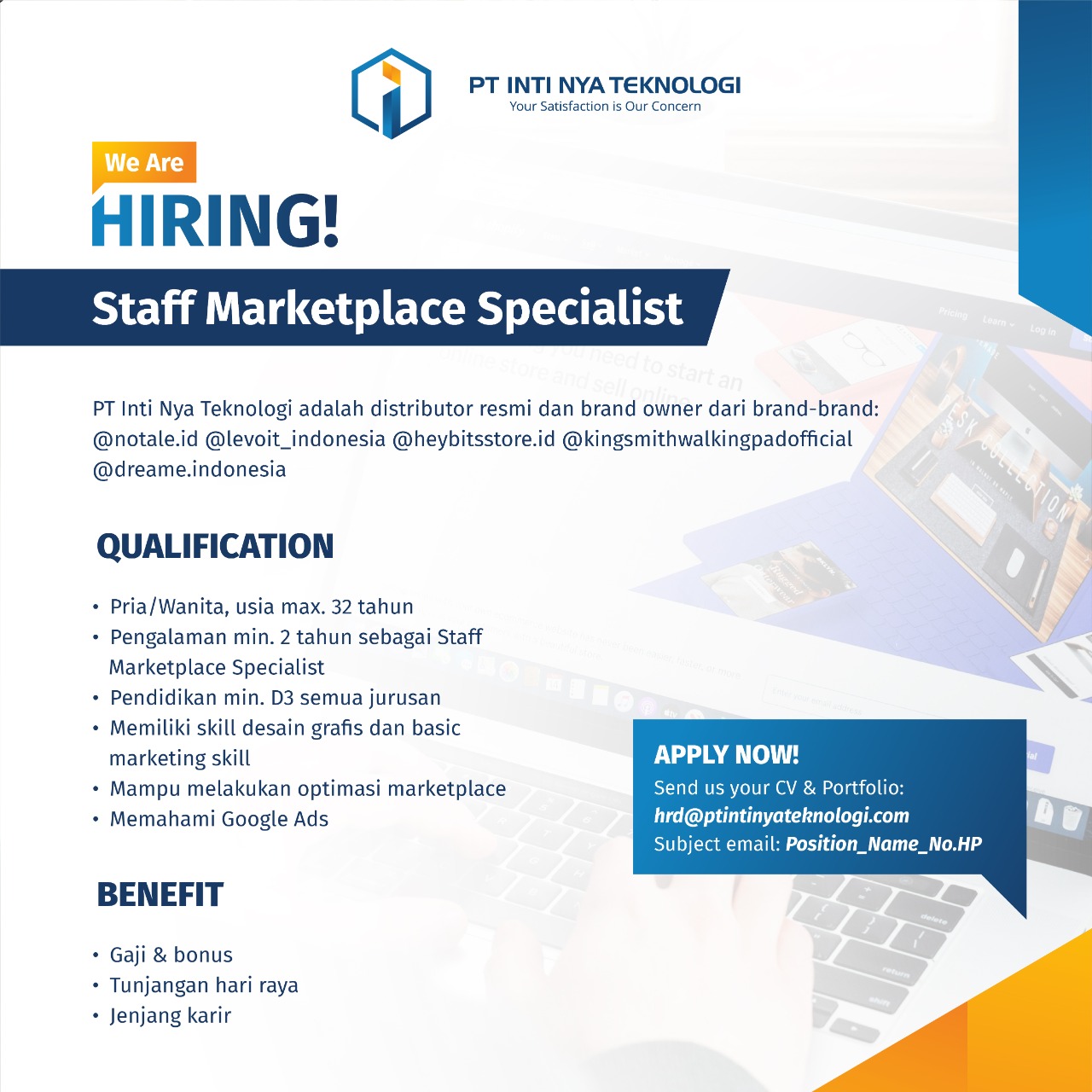 Lowongan Kerja PT Inti Nya Teknologi - Goletskerja.com