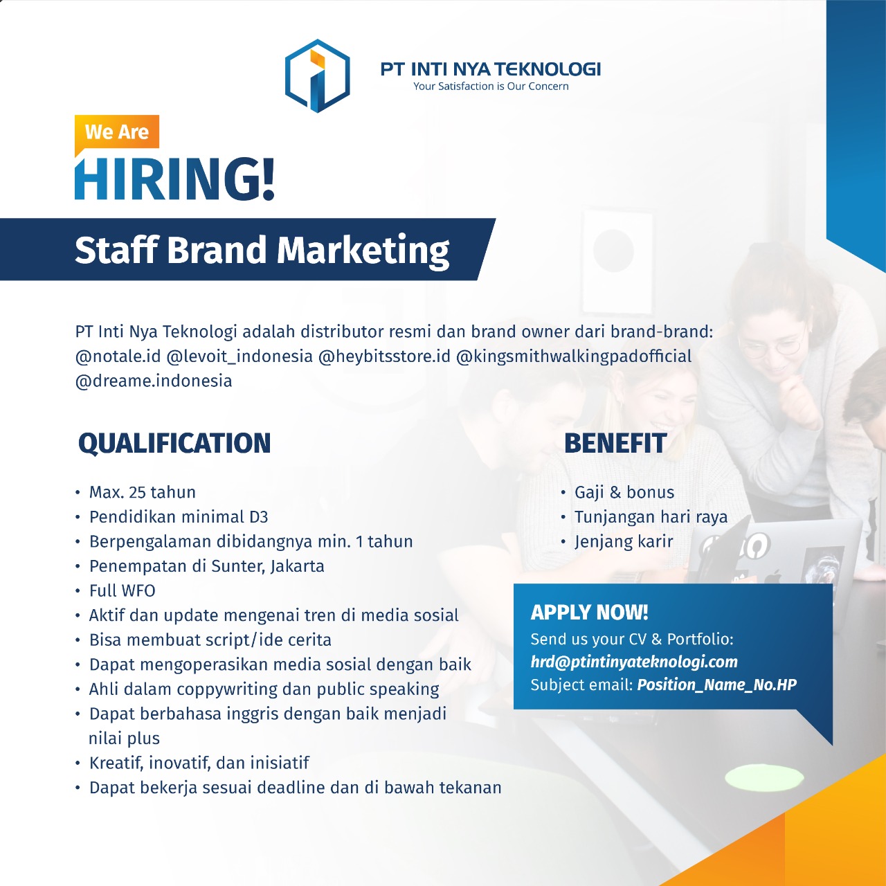 Lowongan Kerja PT Inti Nya Teknologi - Goletskerja.com
