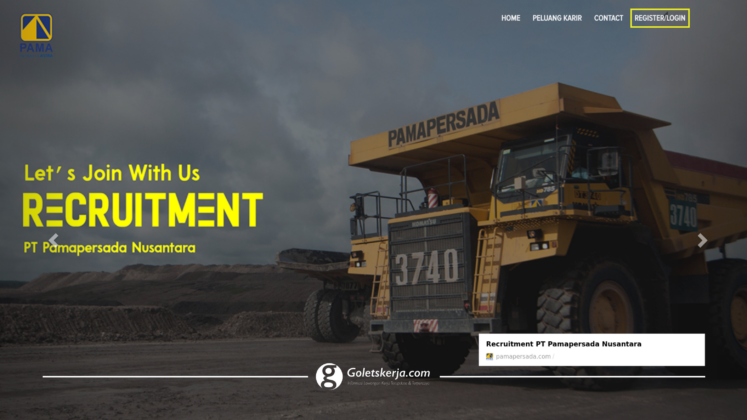 PT Pamapersada Nusantara (PAMA) - Goletskerja.com