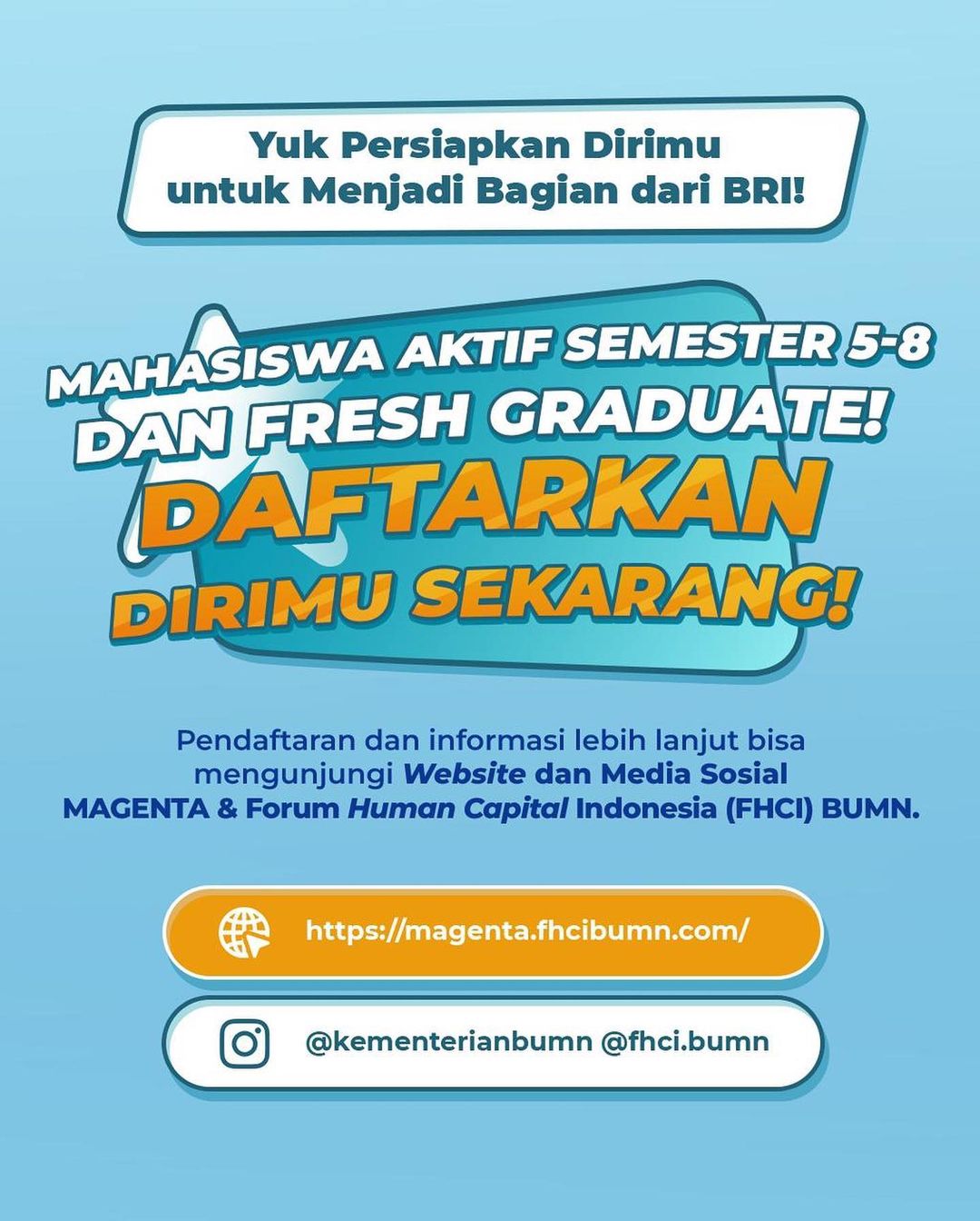 Program Magang Generasi Bertalenta (MAGENTA) Bank BRI Tahun 2023 - Goletskerja.com