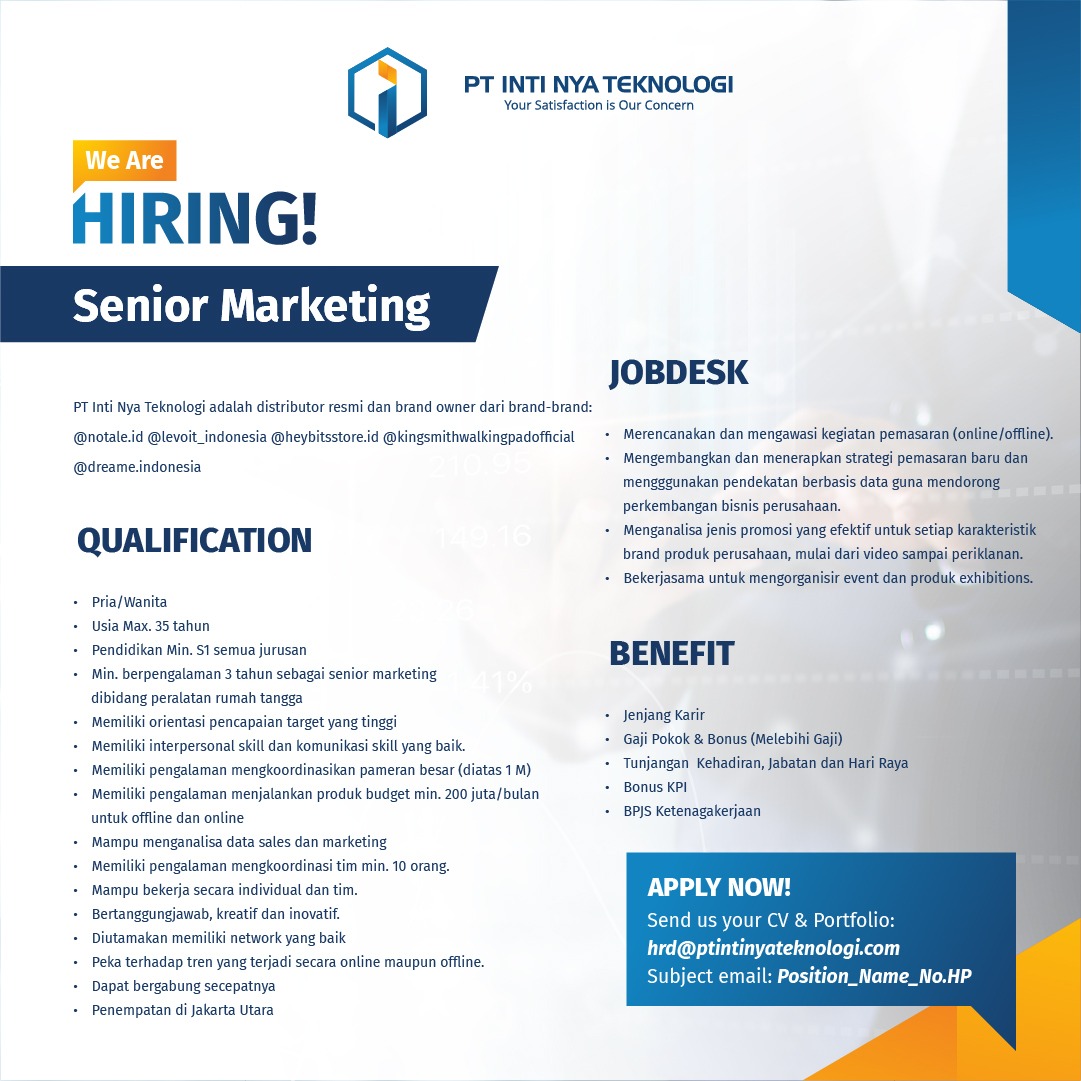 Lowongan Kerja PT Inti Nya Teknologi - Goletskerja.com