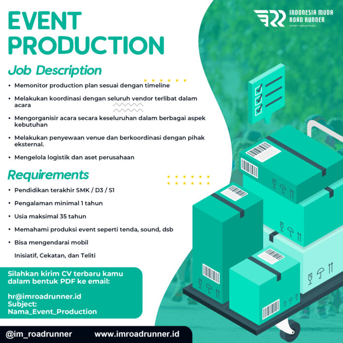 Lowongan Kerja IM Road Runner (IMRR) - Goletskerja.com