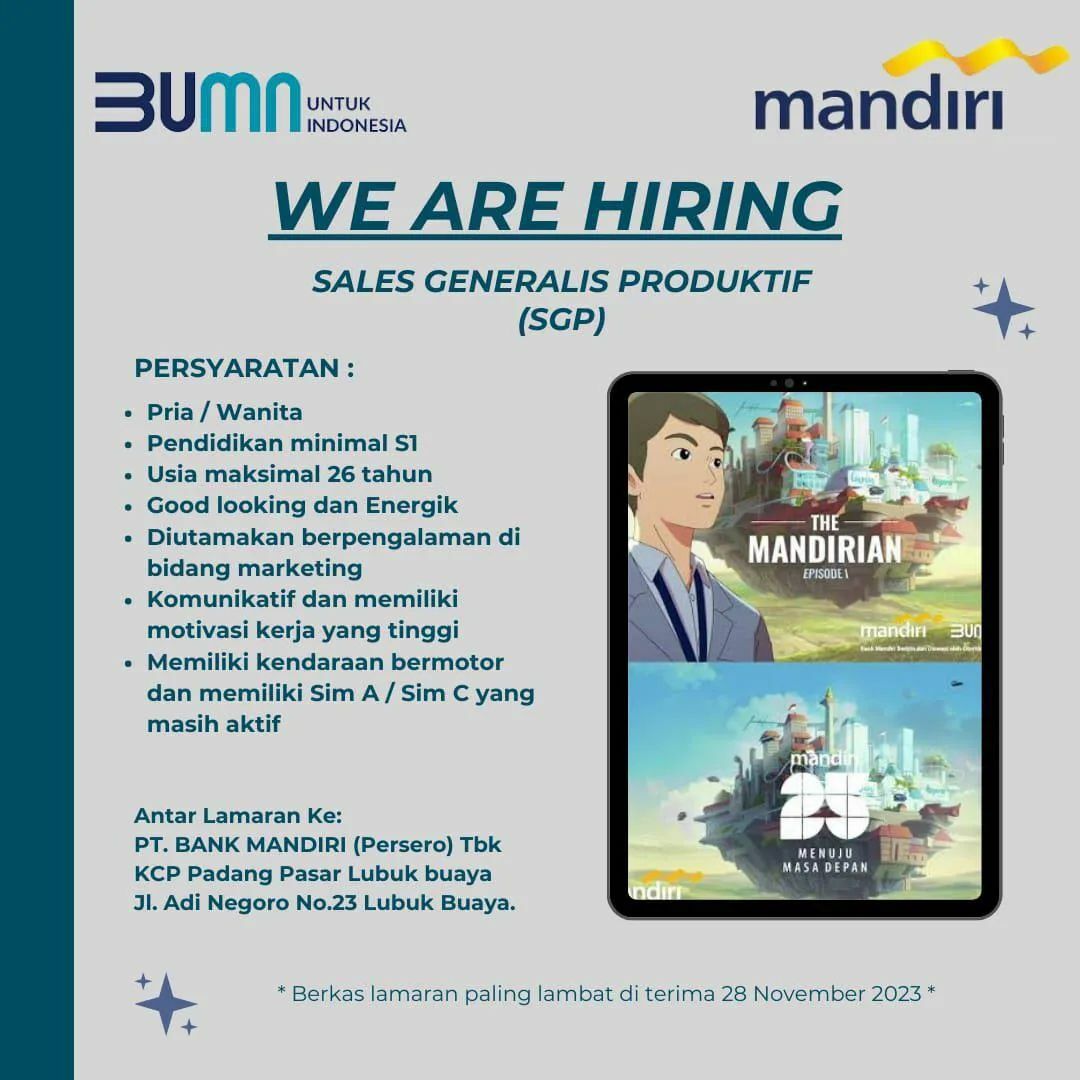 PT Bank Mandiri (Persero) Tbk - Goletskerja.com