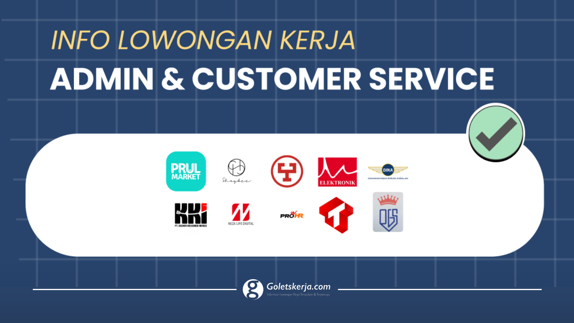 DAFTAR LOKER ADMIN & CUSTOMER SERVICE TERBARU NOVEMBER 2023 ...
