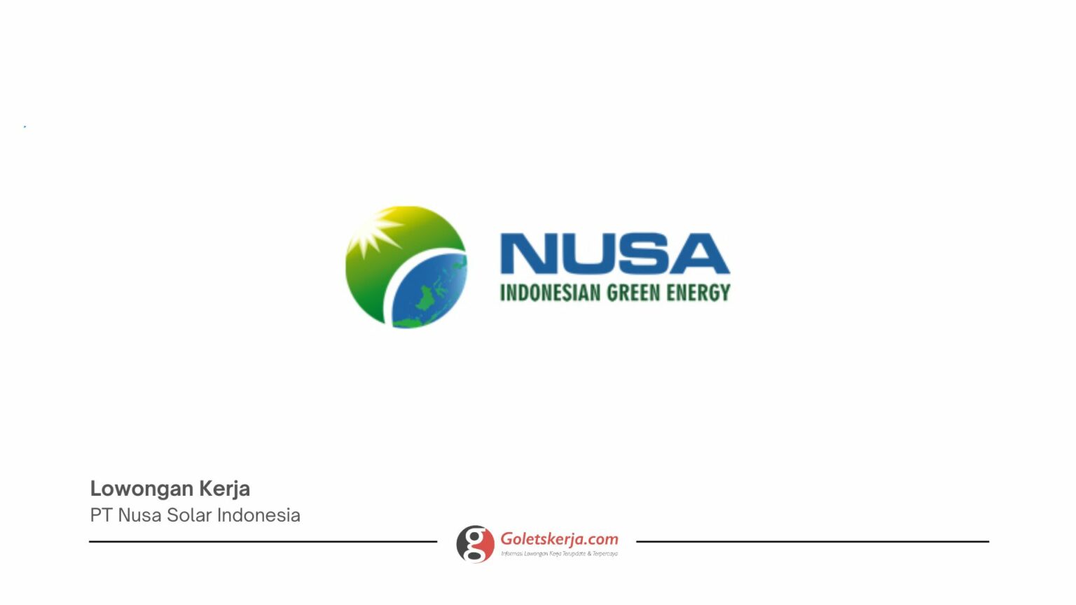 PT Nusa Solar Indonesia - Goletskerja.com